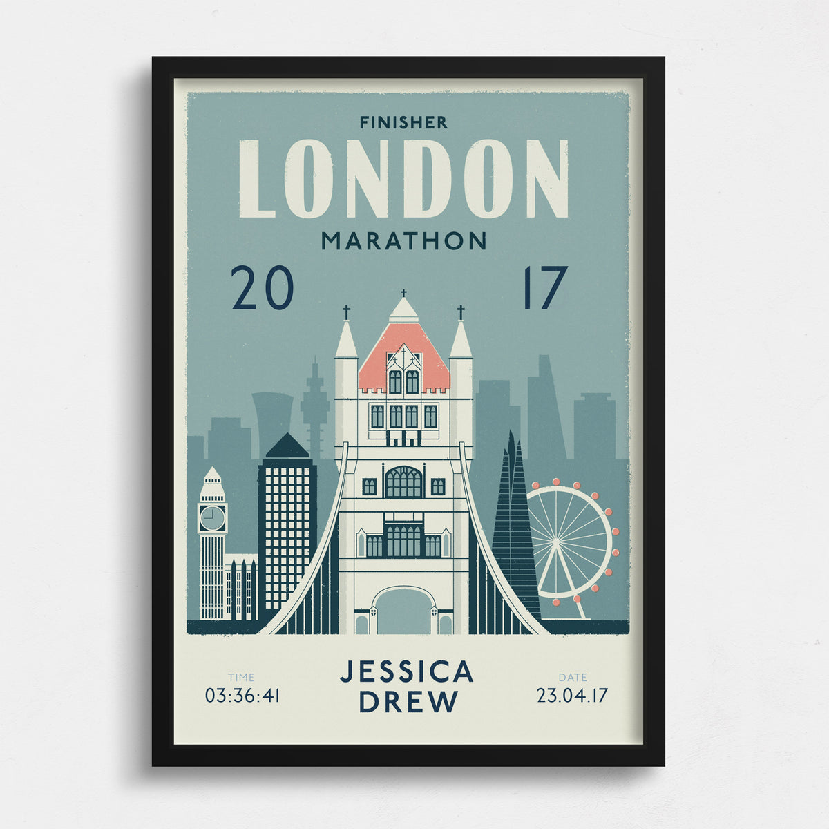 London Marathon Personalised Print (customise for any year) – More Than ...